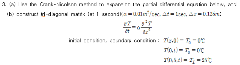 Solved (a) ﻿Use the Crank-Nicolson method to expansion the | Chegg.com