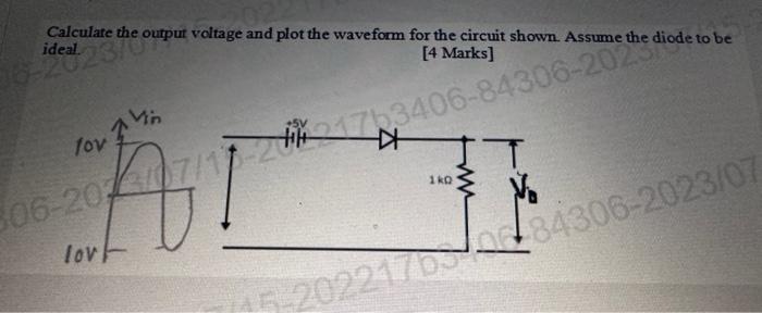 Solved Calculate the output voltage and plot the waveform | Chegg.com