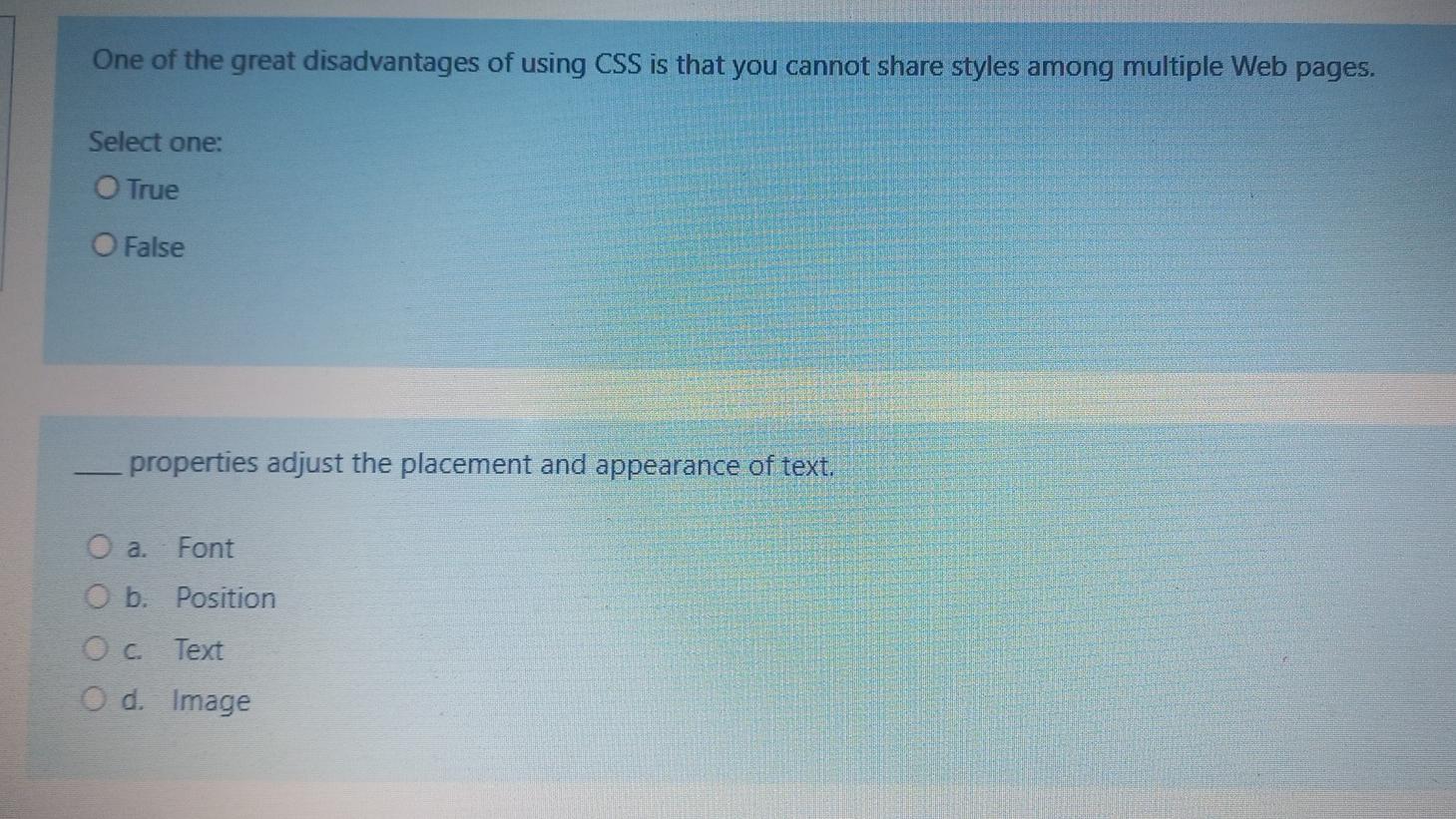 Solved One Of The Great Disadvantages Of Using CSS Is That Chegg
