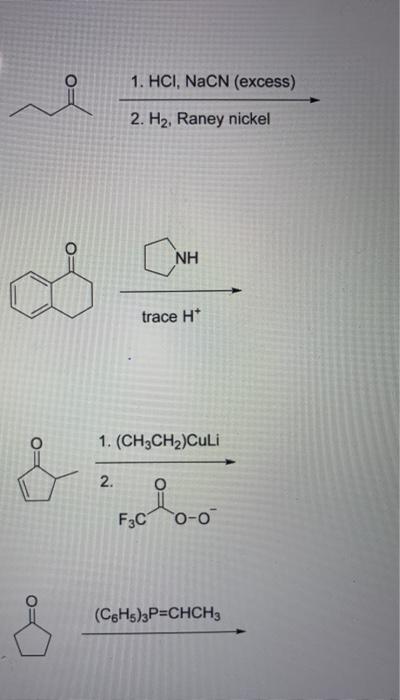 Solved 1. HCI, NaCN (excess) 2. H2, Raney nickel NH trace H | Chegg.com
