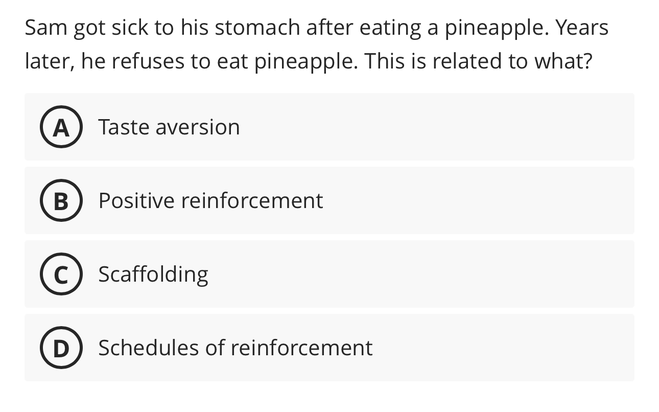 Solved Sam got sick to his stomach after eating a pineapple. | Chegg.com