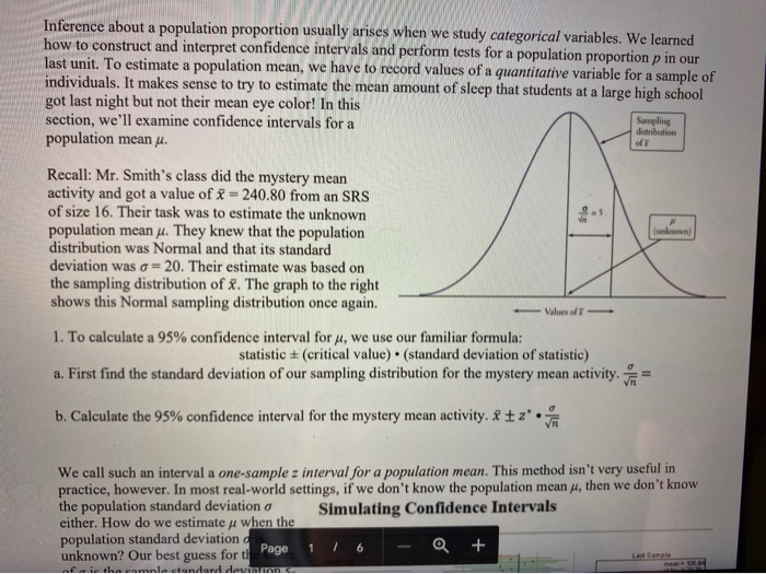 Solved Inference About A Population Proportion Usually