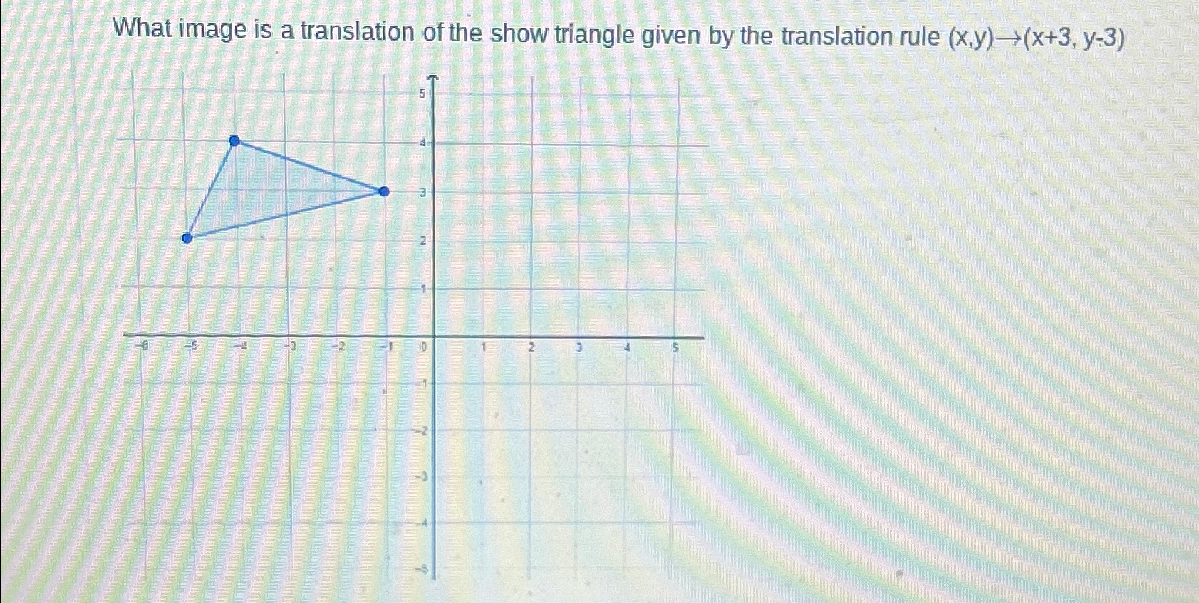 Solved What image is a translation of the show triangle | Chegg.com