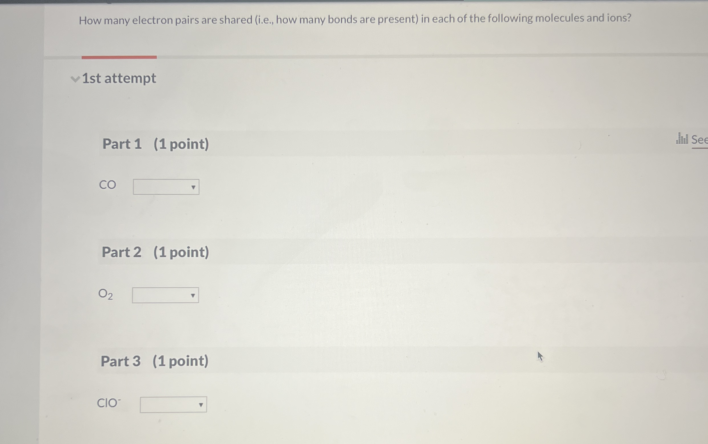 Solved How many electron pairs are shared (i.e., ﻿how many | Chegg.com