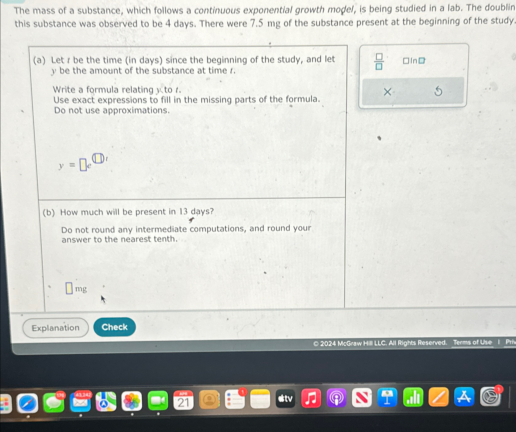 Solved The mass of a substance, which follows a continuous | Chegg.com