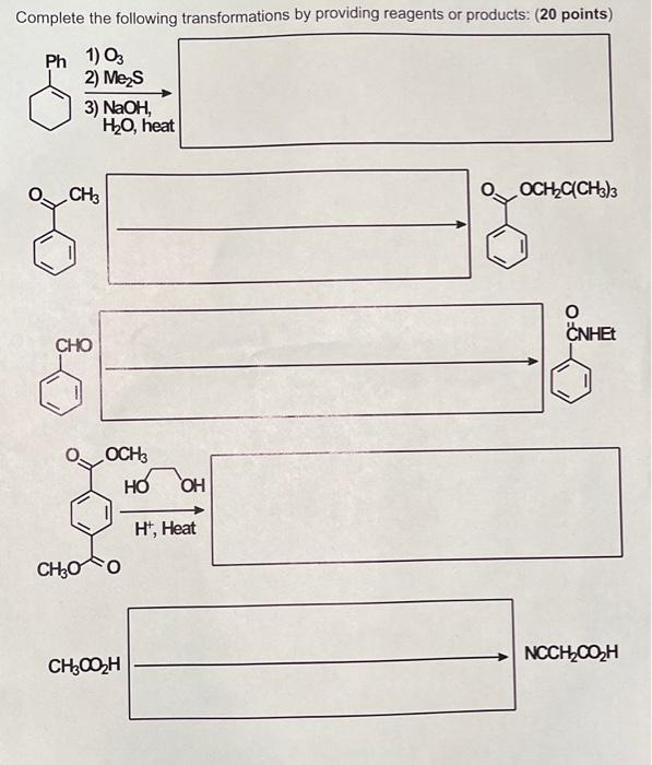 Solved Complete the following transformations by providing | Chegg.com