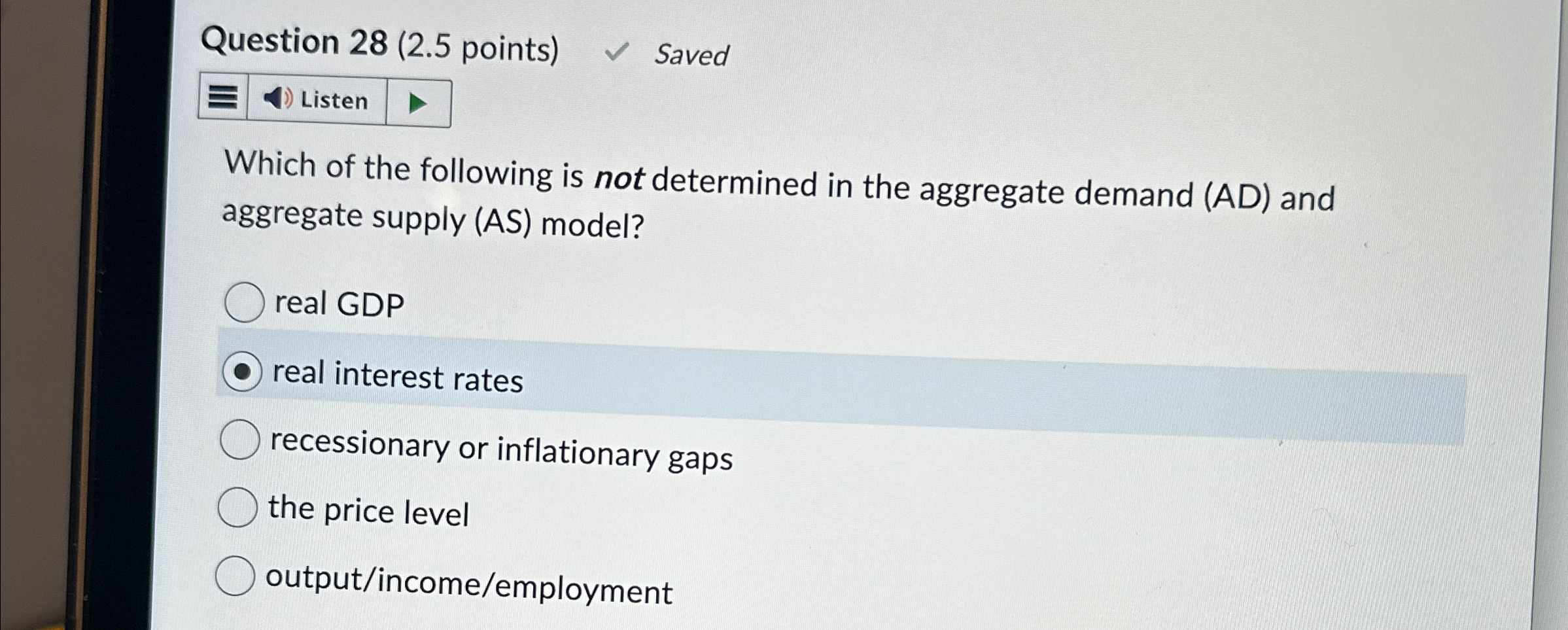 Solved Question 28 ( 2.5 ﻿points) ﻿SavedWhich of the | Chegg.com
