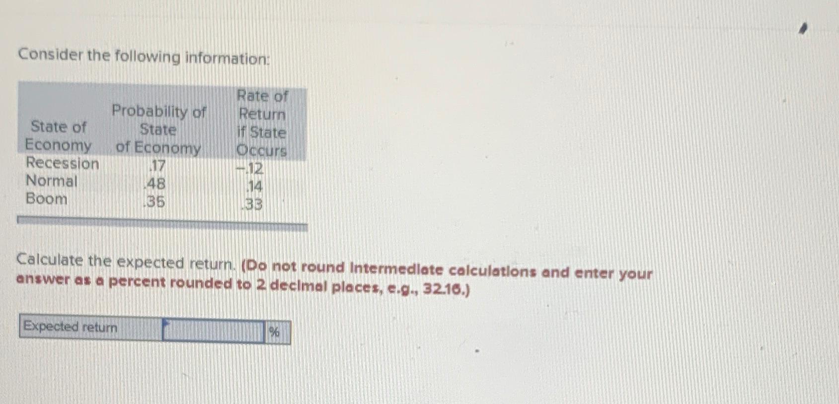 Solved Consider the following | Chegg.com