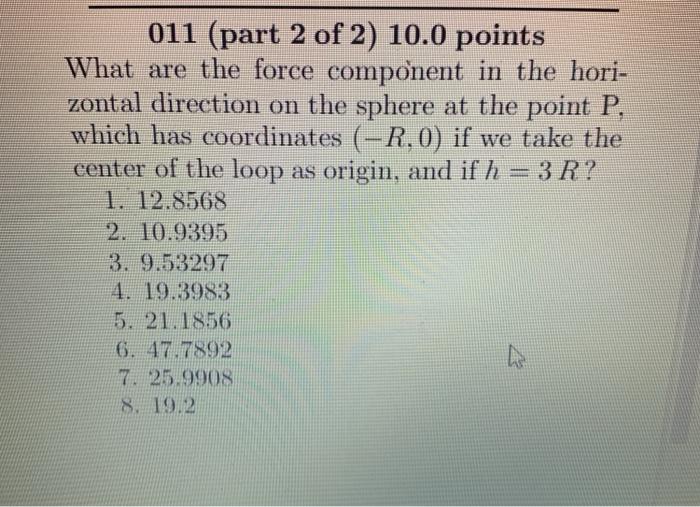 Solved 010 (part 1 of 2) 10.0 points A small, solid sphere | Chegg.com