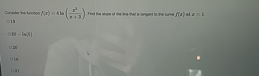 Solved Consider the function: f(x)=4ln(x5x+3). ﻿Find the | Chegg.com