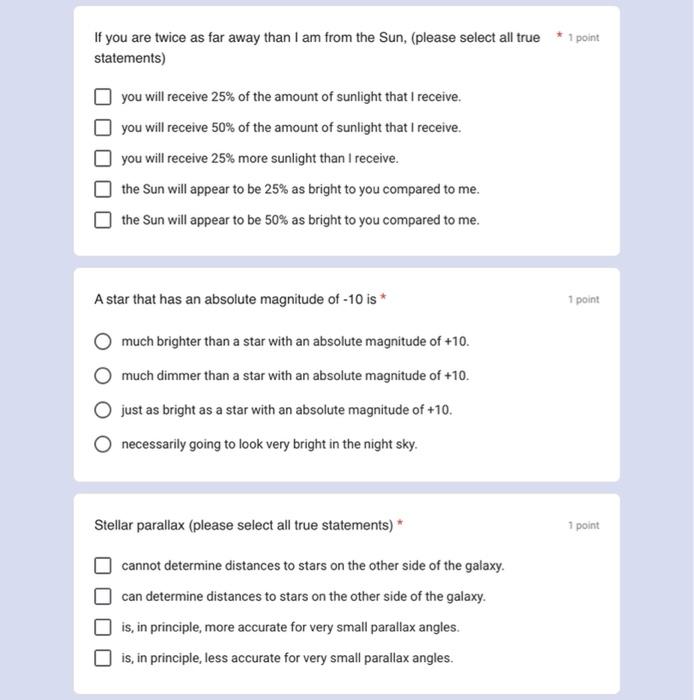 Solved If you are twice as far away than I am from the Sun, | Chegg.com