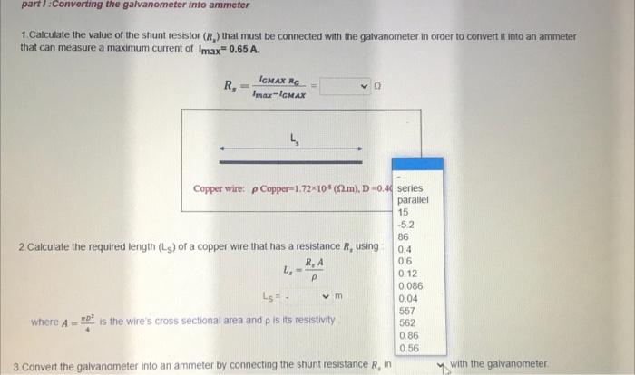 Solved 1. Calculate the value of the shunt resistor (Rε) | Chegg.com