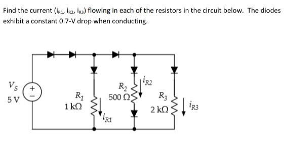Solved Find the current (iRLİRZ İR3) flowing in each of the | Chegg.com