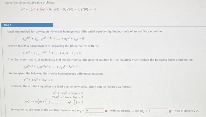 Solved Solve the given initial-value problem. | Chegg.com