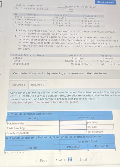 Solved Exercise 4-11 (Algo) Computing product cost per unit | Chegg.com