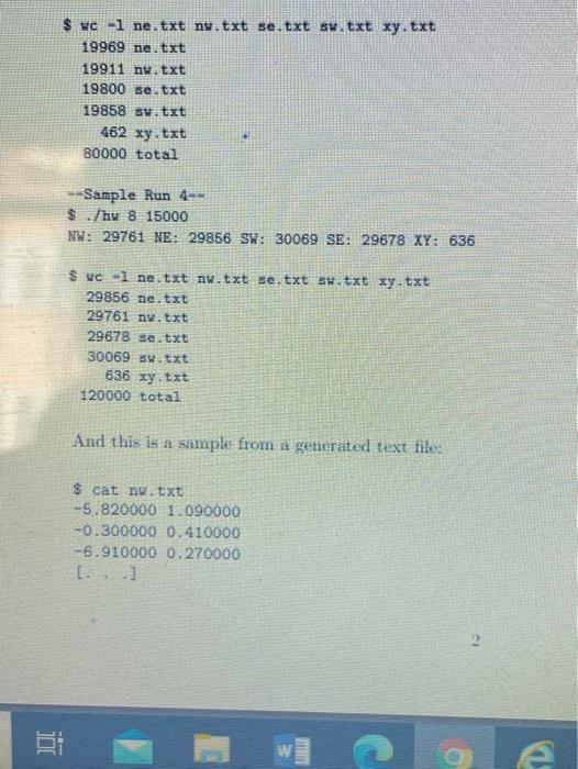 Solved In this homework, you are expected to write a C | Chegg.com