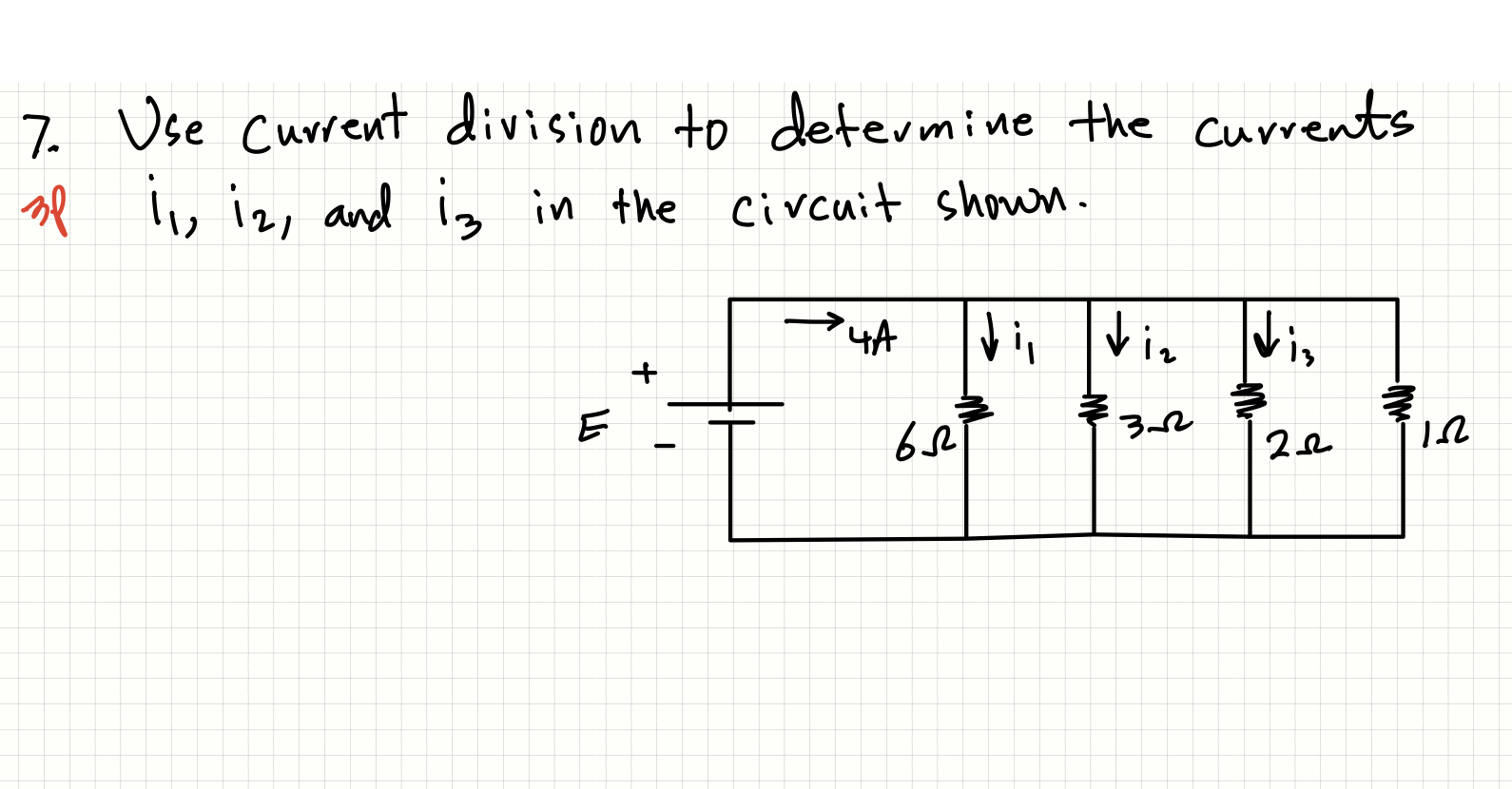 Use current division to determine the currents of | Chegg.com