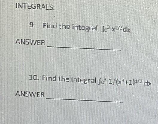 Integrals 9 Find The Integral Sex