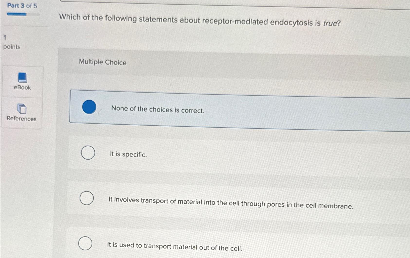 Solved Part 3 ﻿of 5Which of the following statements about | Chegg.com