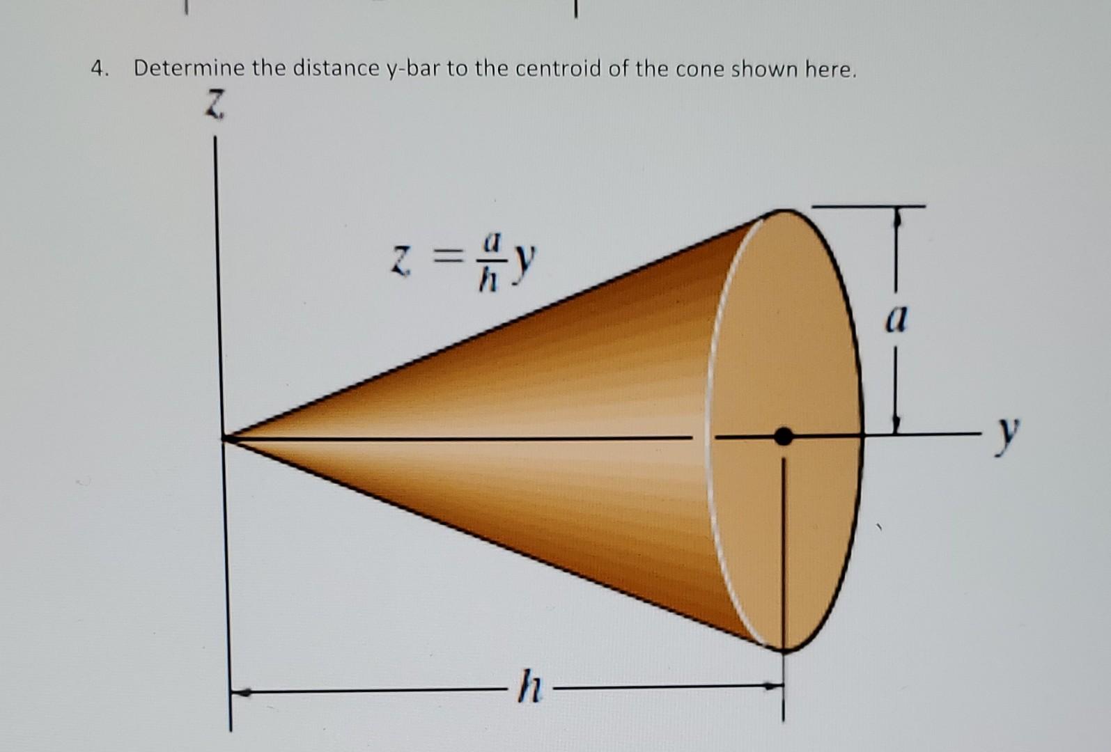 Solved 4. Determine the distance y-bar to the centroid of | Chegg.com