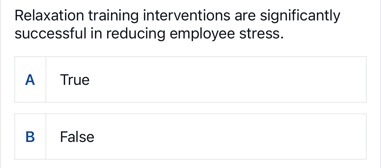 Solved Relaxation training interventions are significantly | Chegg.com