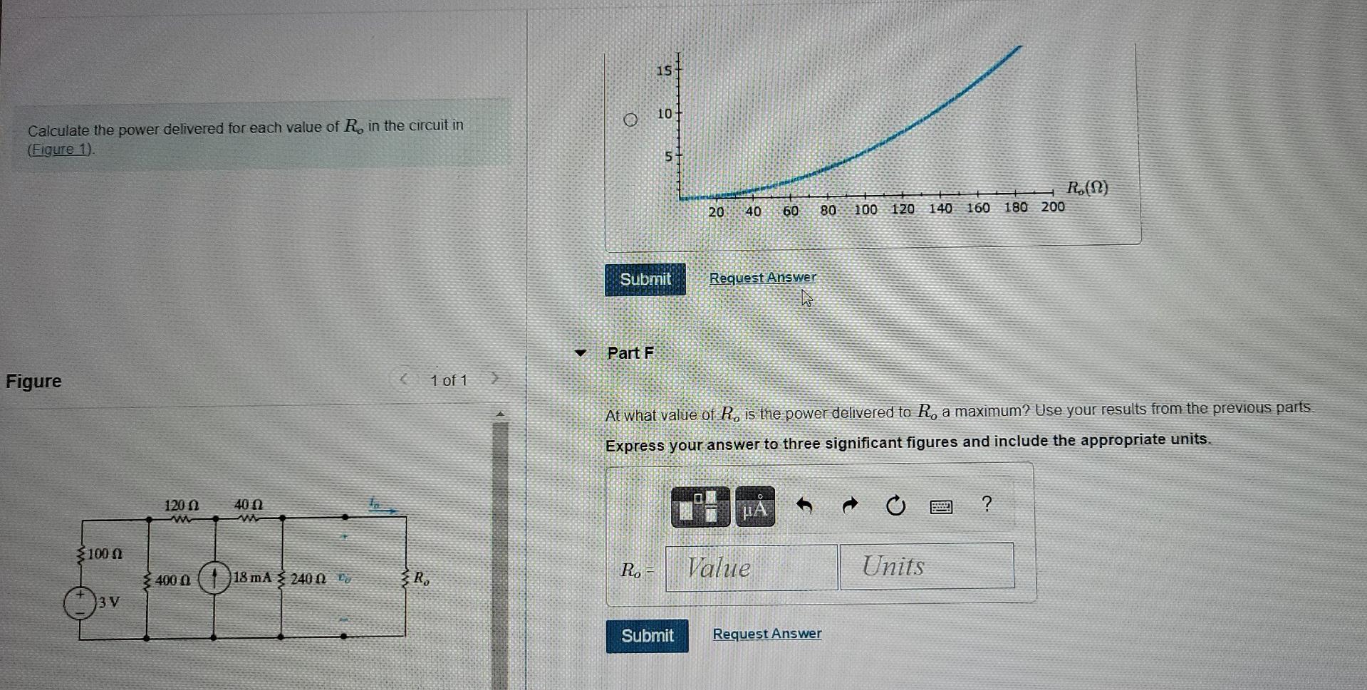 Solved Part A Calculate the power delivered for each value | Chegg.com