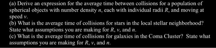 Solved (a) Derive an expression for the average time between | Chegg.com