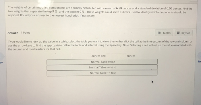 Solved The weights of certain machine components are | Chegg.com