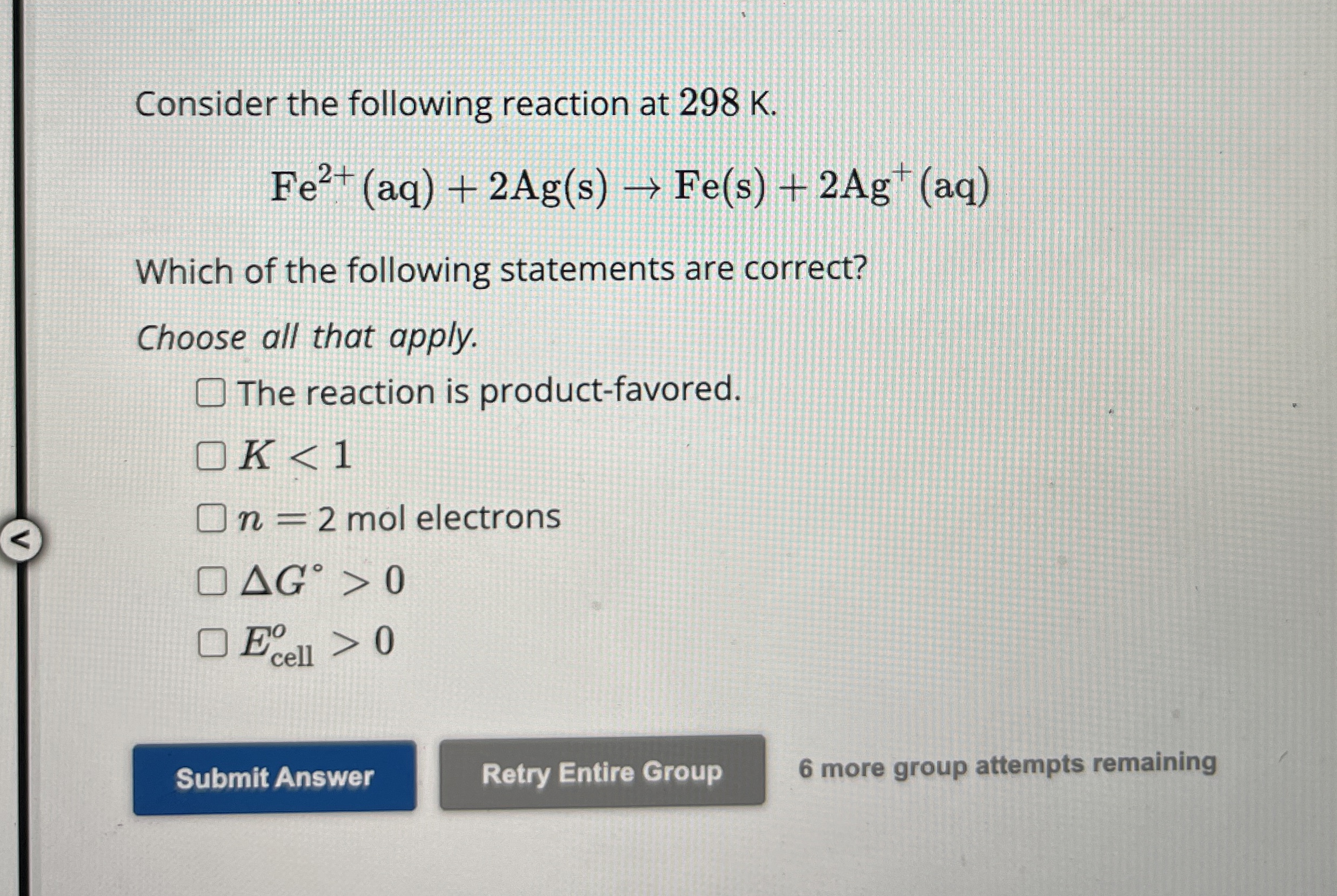 12a. ﻿Consider the following reaction at | Chegg.com