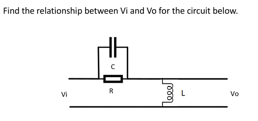 Solved Find the relationship between Vi and Vo for the | Chegg.com