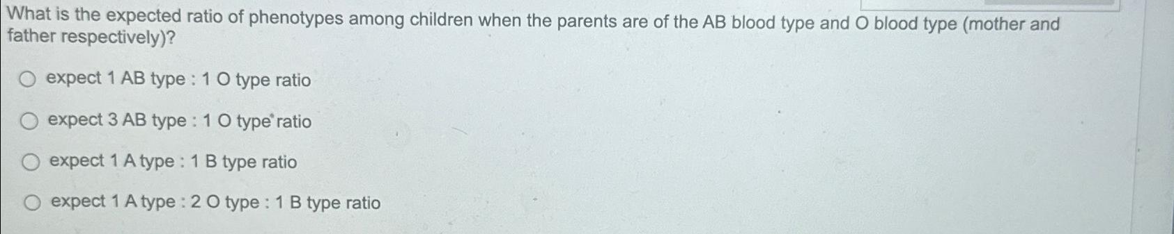 Solved What is the expected ratio of phenotypes among | Chegg.com