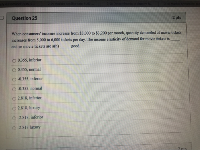 Solved Question 26 2 pts When consumers' incomes decrease | Chegg.com