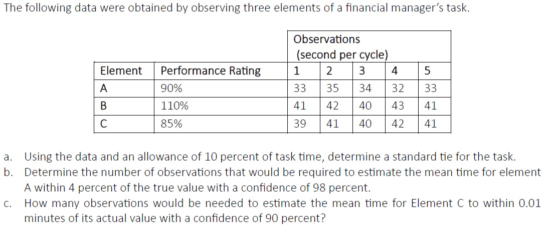 Solved The following data were obtained by observing three | Chegg.com
