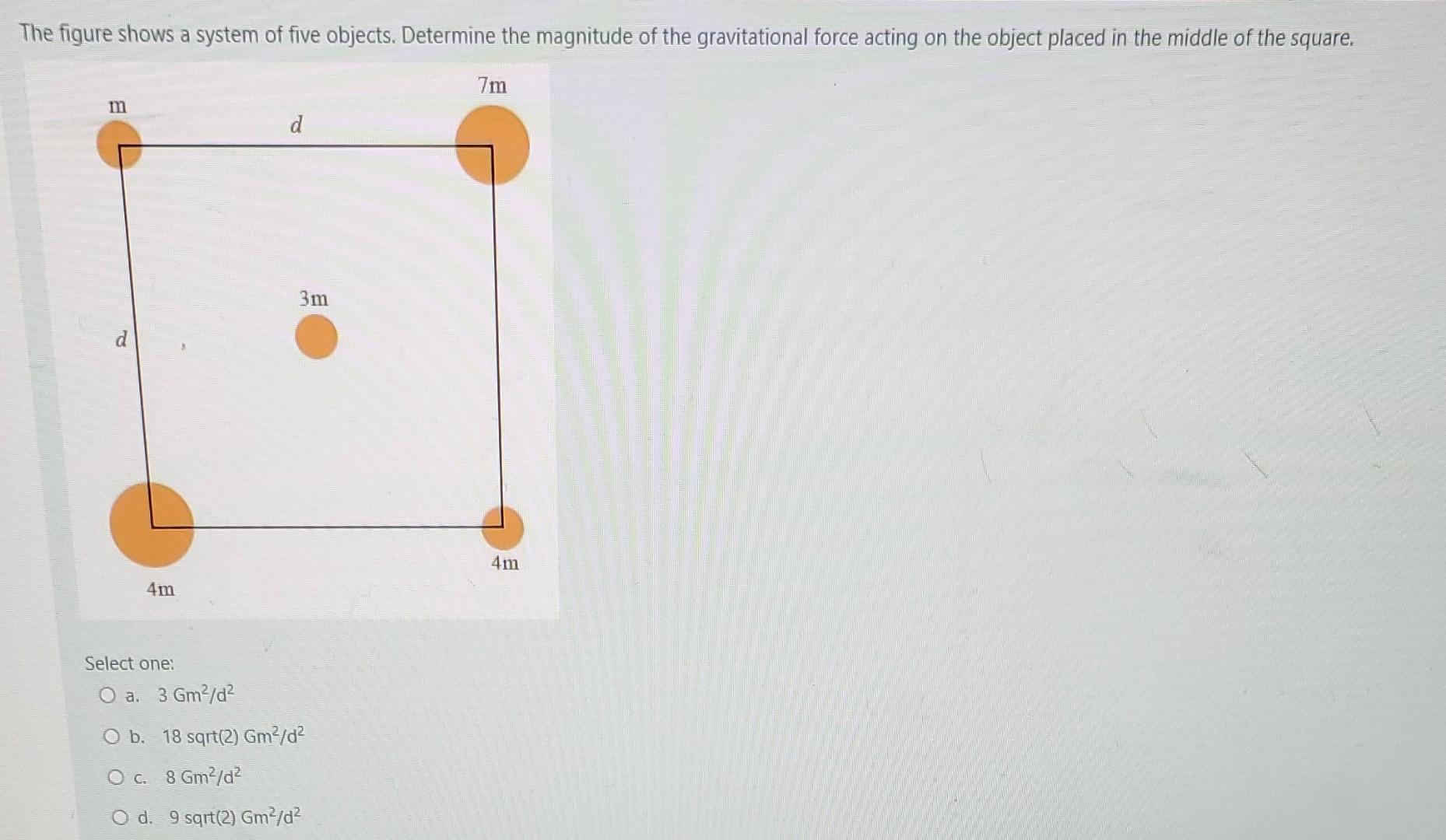 Solved The figure shows a system of five objects. Determine | Chegg.com
