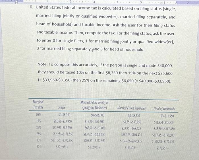 Solved United States federal income tax is calculated based | Chegg.com