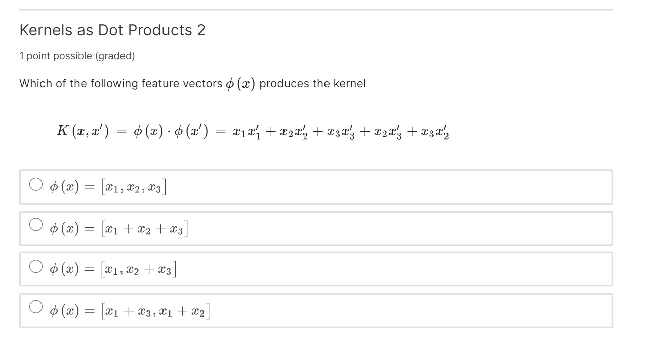 Solved 1 ﻿point possible (graded)Which of the following | Chegg.com