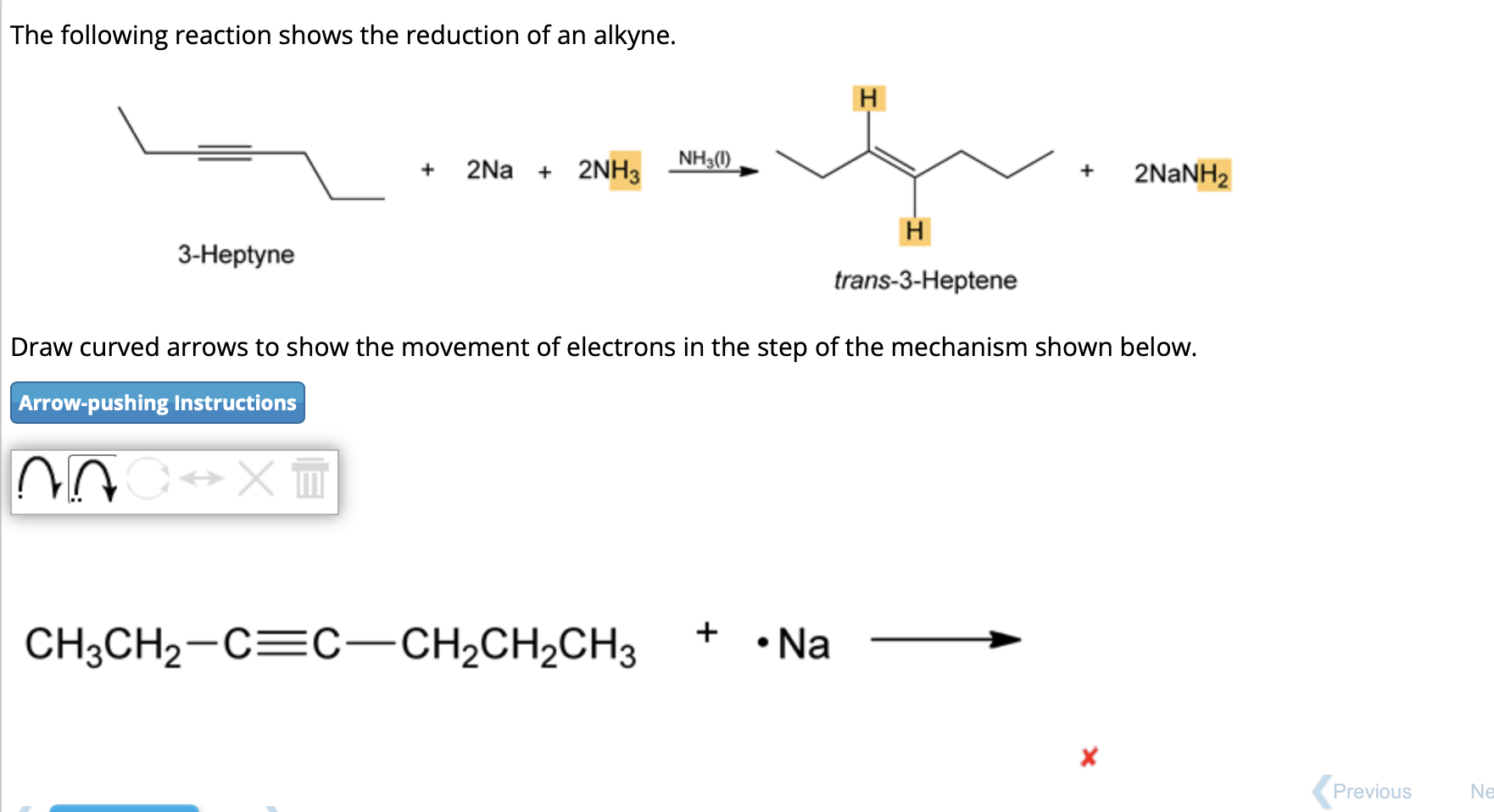 Solved The following reaction shows the reduction of an | Chegg.com