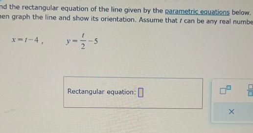 Solved nd the rectangular equation of the line given by the | Chegg.com