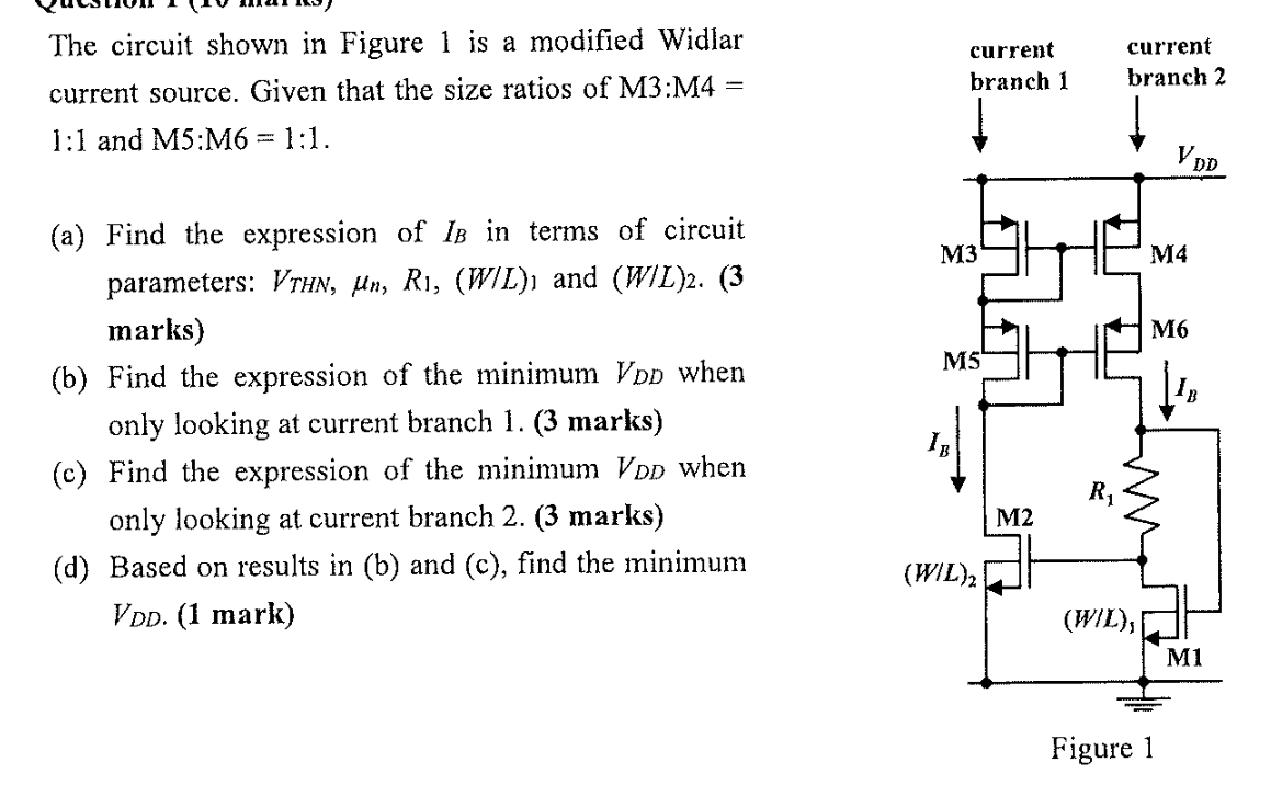 Solved The circuit shown in Figure 1 ﻿is a modified | Chegg.com