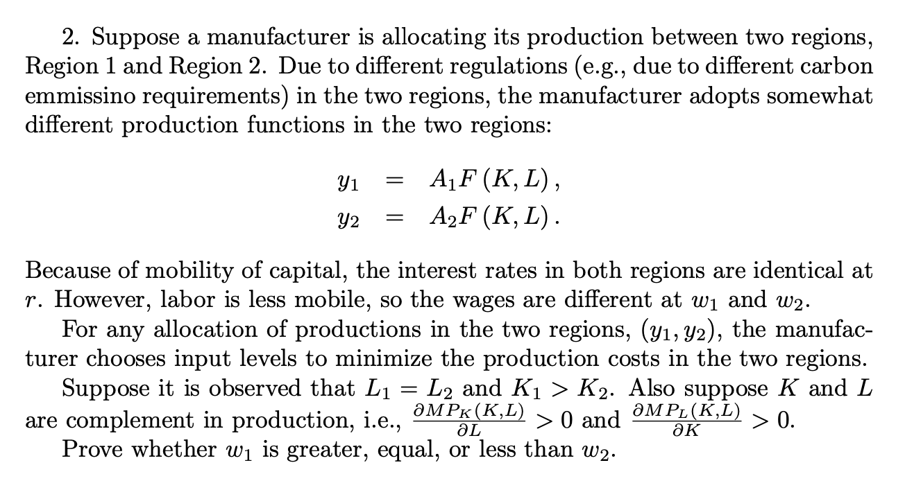 Solved 2. ﻿Suppose a manufacturer is allocating its | Chegg.com
