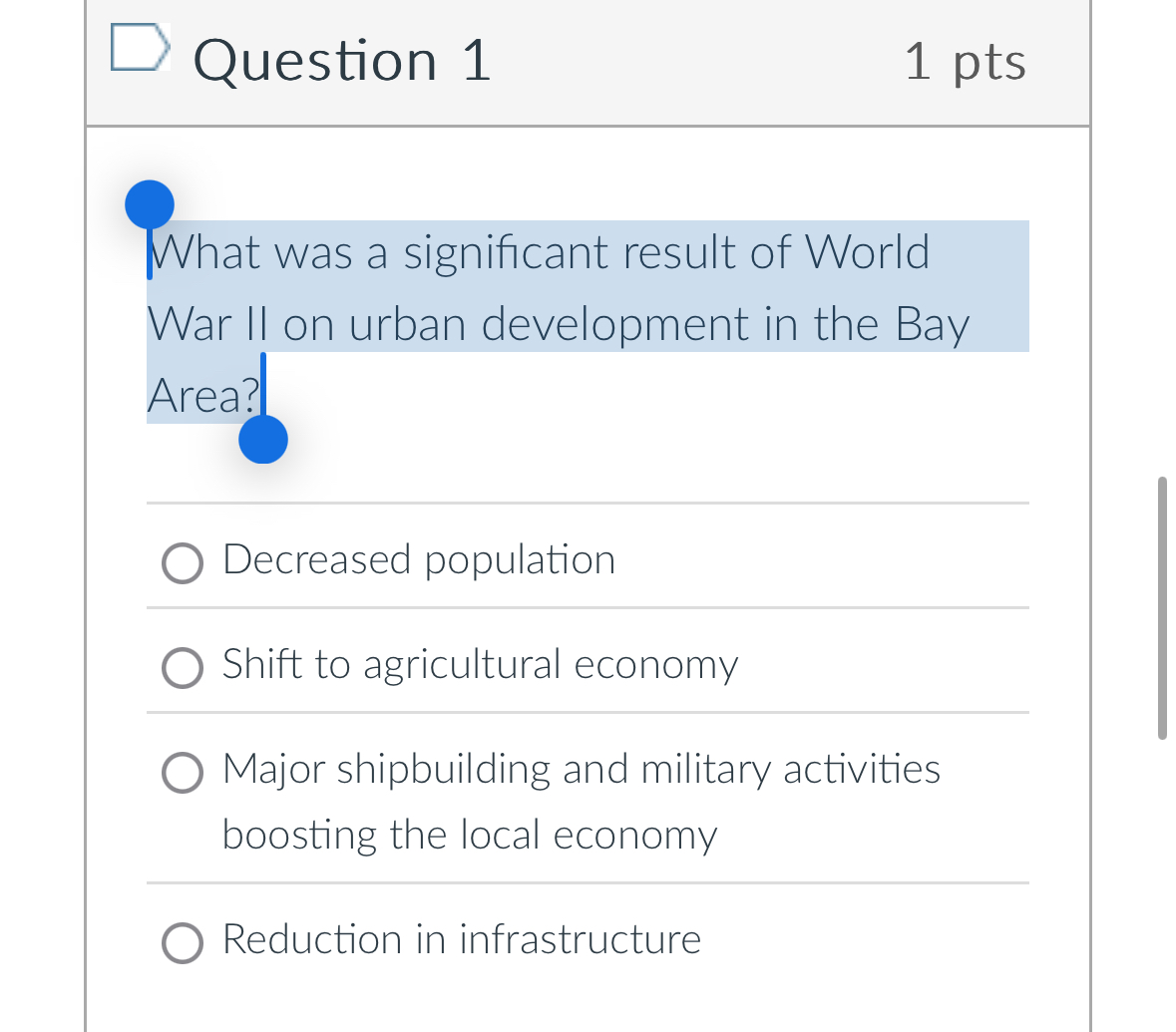 Solved Question 11 ﻿ptsWhat was a significant result of | Chegg.com