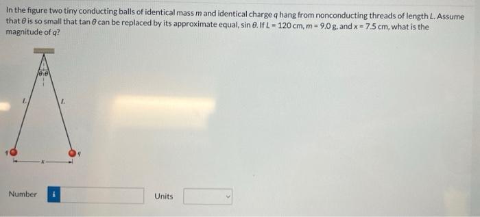 Solved In the figure two tiny conducting balls of identical | Chegg.com