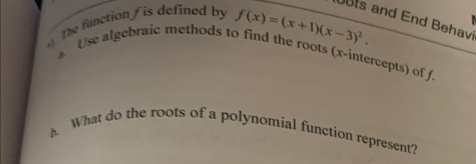 Solved pre function f ﻿is defined by f(x)=(x+1)(x-3)2.U. | Chegg.com