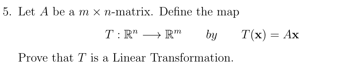 Solved Let A ﻿be a m×n-matrix. Define the | Chegg.com