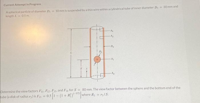 Solved Current Attempt in Progress A spherical particle of | Chegg.com
