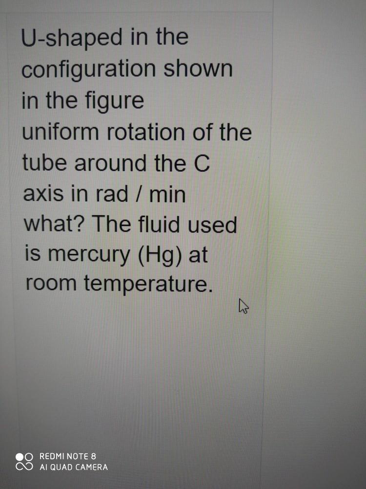Solved U-shaped in the configuration shown in the figure | Chegg.com