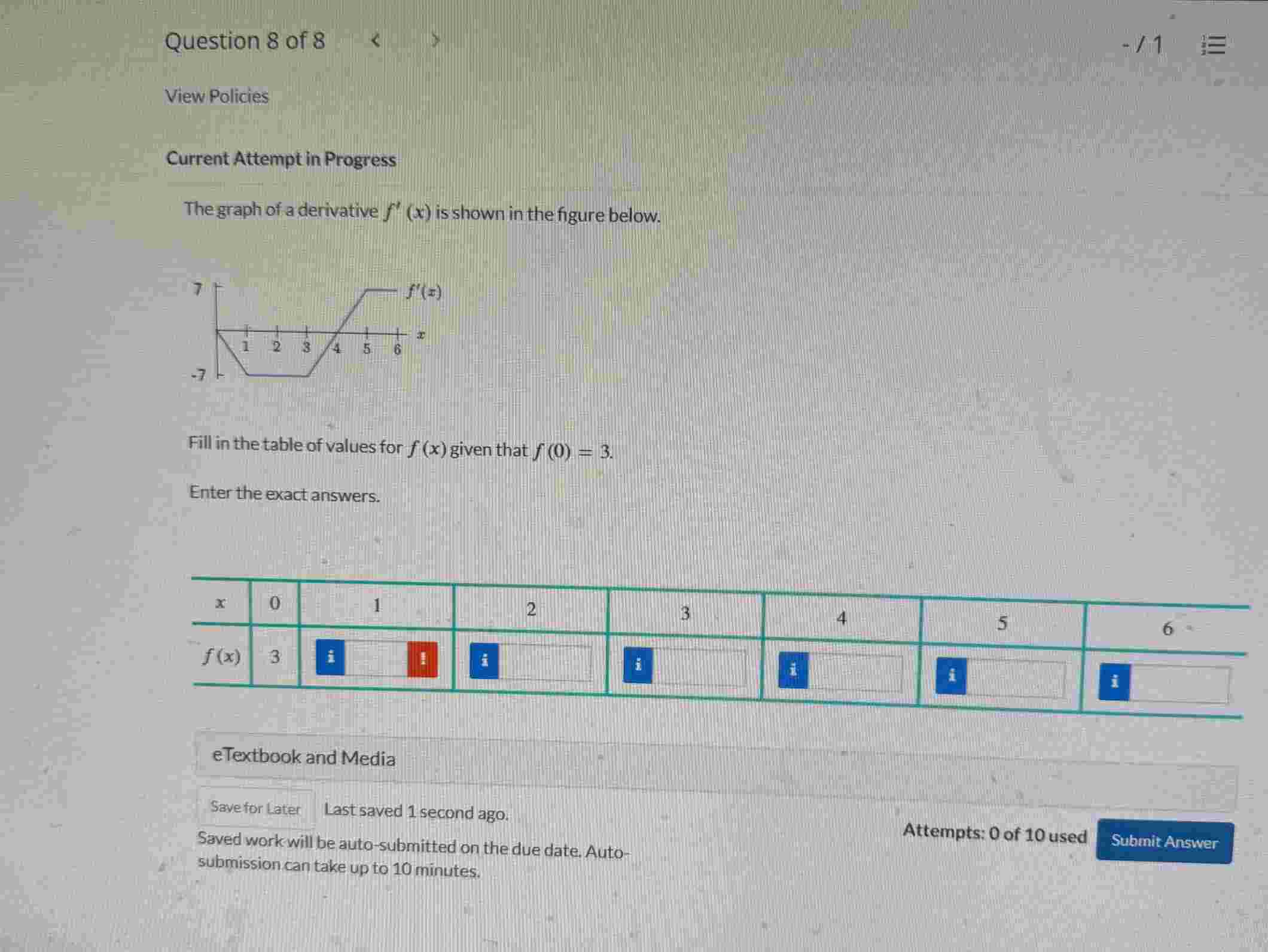 Solved Question 8 ﻿of 8View PoliciesCurrent Attempt in | Chegg.com