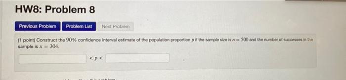 Solved HW8: Problem 8 Previous Probler Problem List (1 | Chegg.com