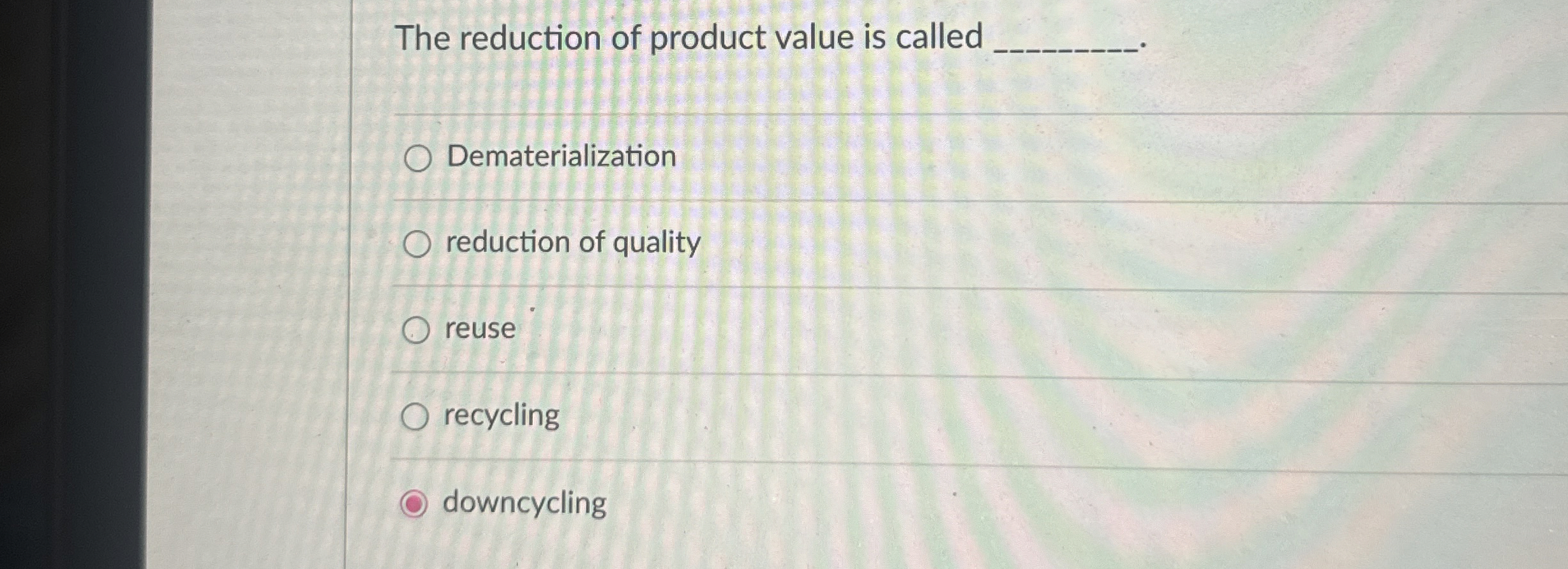 Solved The reduction of product value is called | Chegg.com