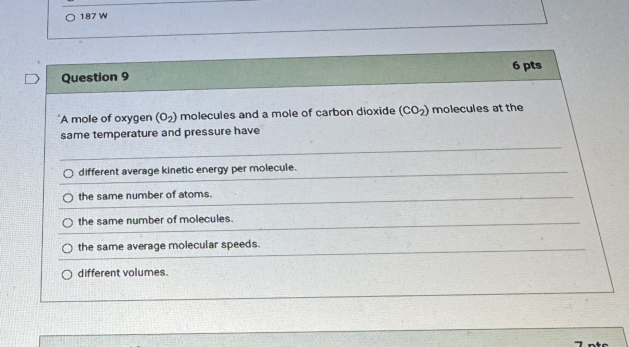 Solved 187 ﻿WQuestion 96 ﻿ptsA mole of oxygen (O2) | Chegg.com